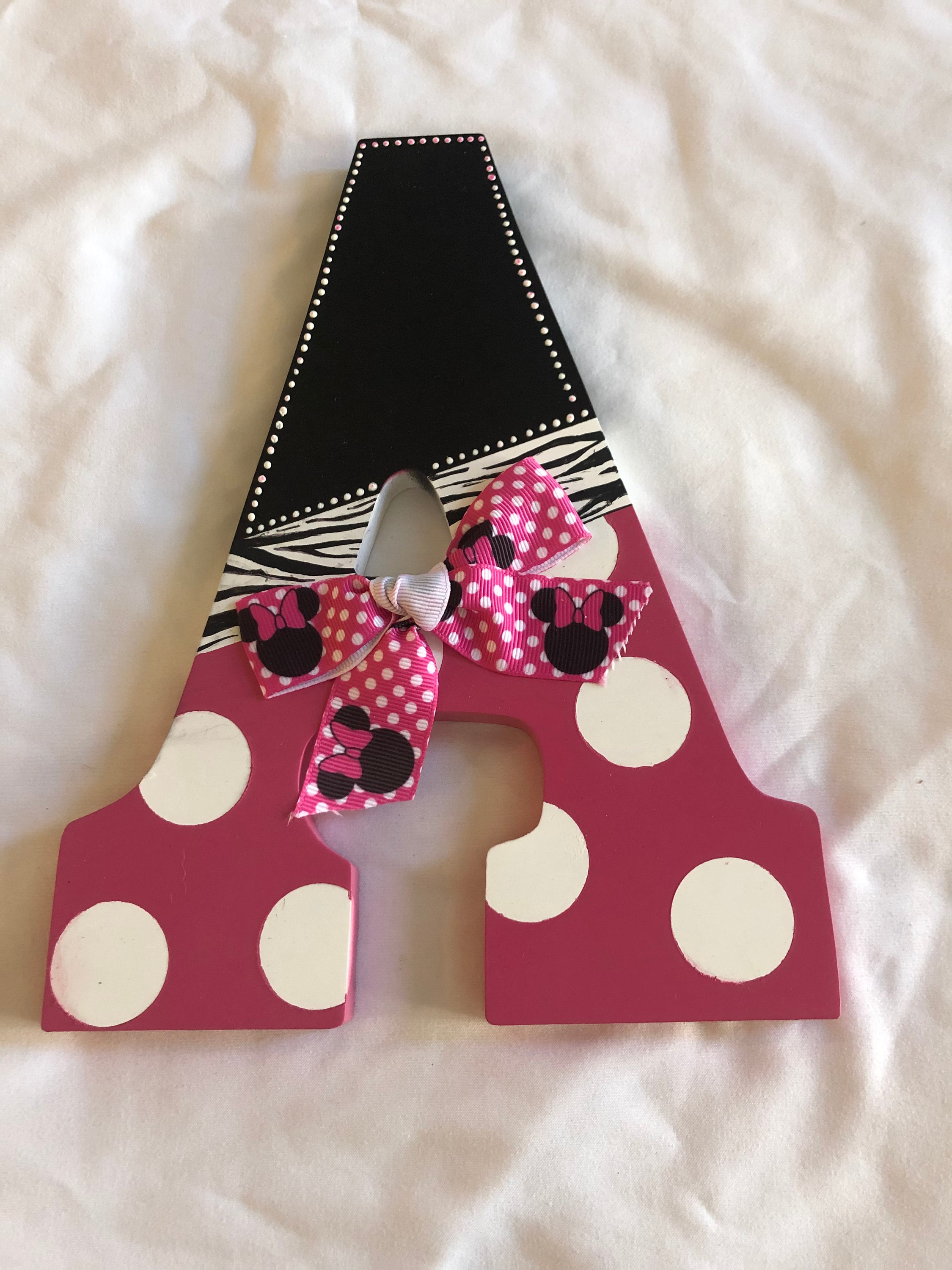 Minnie Mouse Wood Wall Letters - Etsy UK