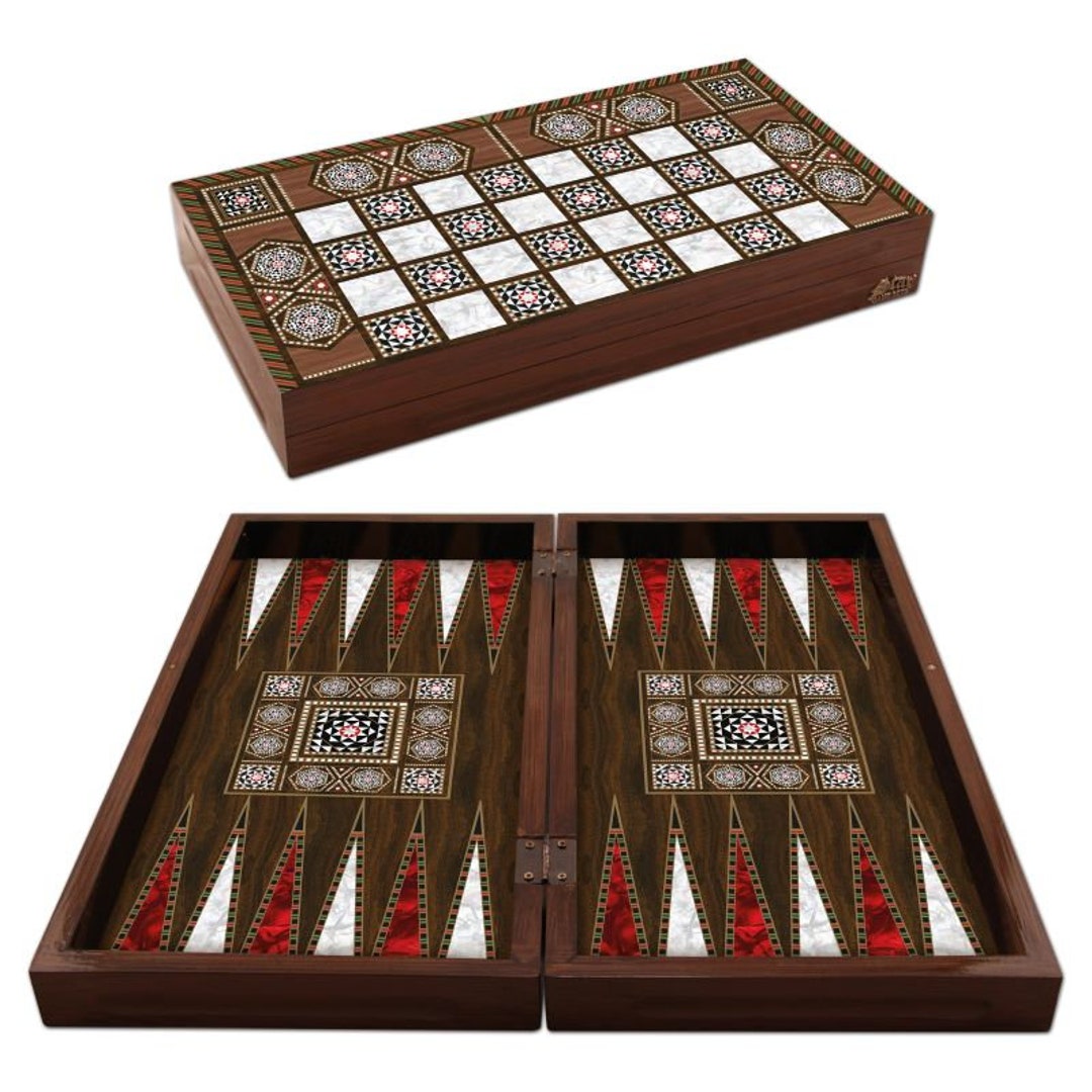 Backgammon Star Antique Pearl Syria Tavla - Etsy UK