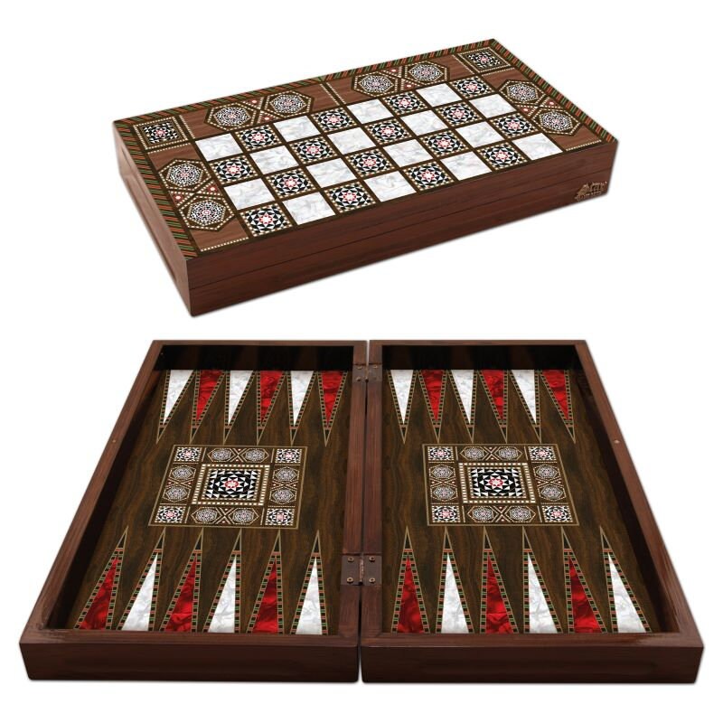 Backgammon Star Antique Pearl Syria Tavla - Etsy UK