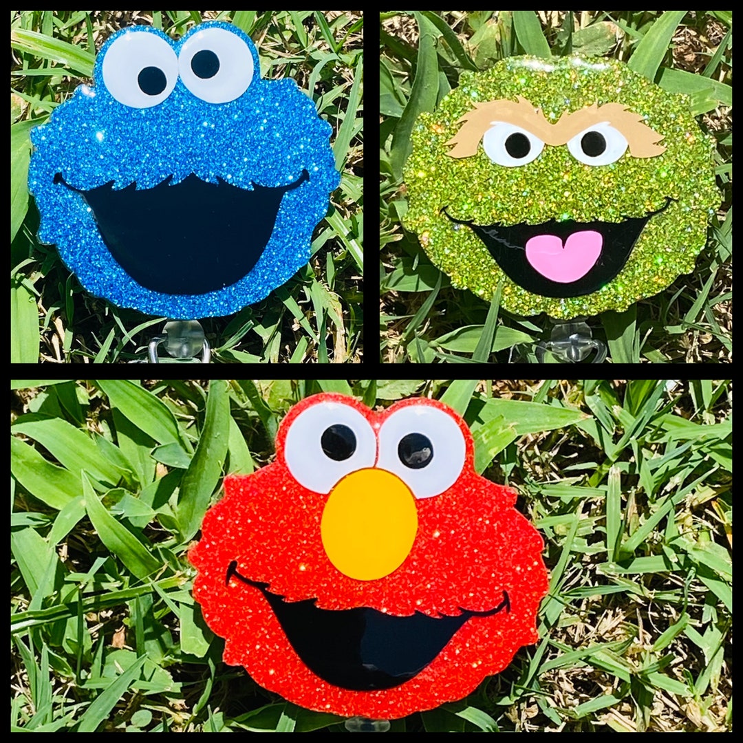 Badge Reel, Sesame Street, Elmo, Nurse Badge Reel,retractable Reel ...