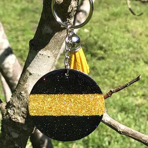 Dispatcher Keychain, Dispatch Keychain, Thin Gold Line, Thin Yellow ...