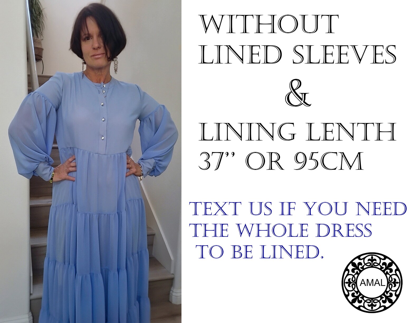 AMAL Muslim. Basic Solid Color Chiffon Maxi Dress With Lining, Long ...