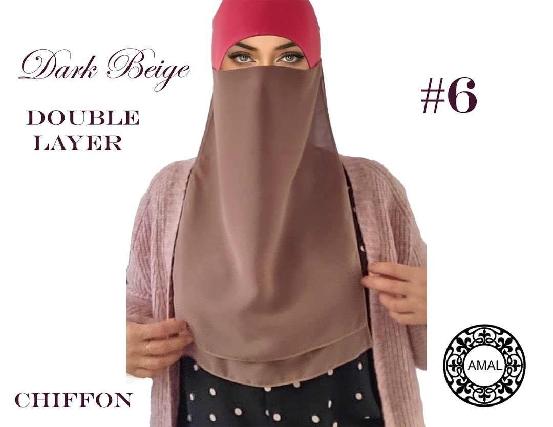 AMAL Muslim Double Chiffon Niqab 36cm/ 45cm - Etsy