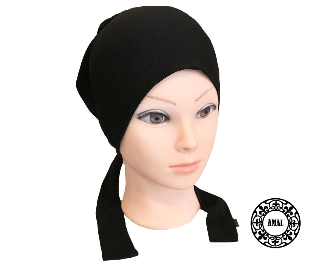 AMAL Muslim Jersey Bonnet Cap, COTTON, Under Scarf Head, Wraps for ...