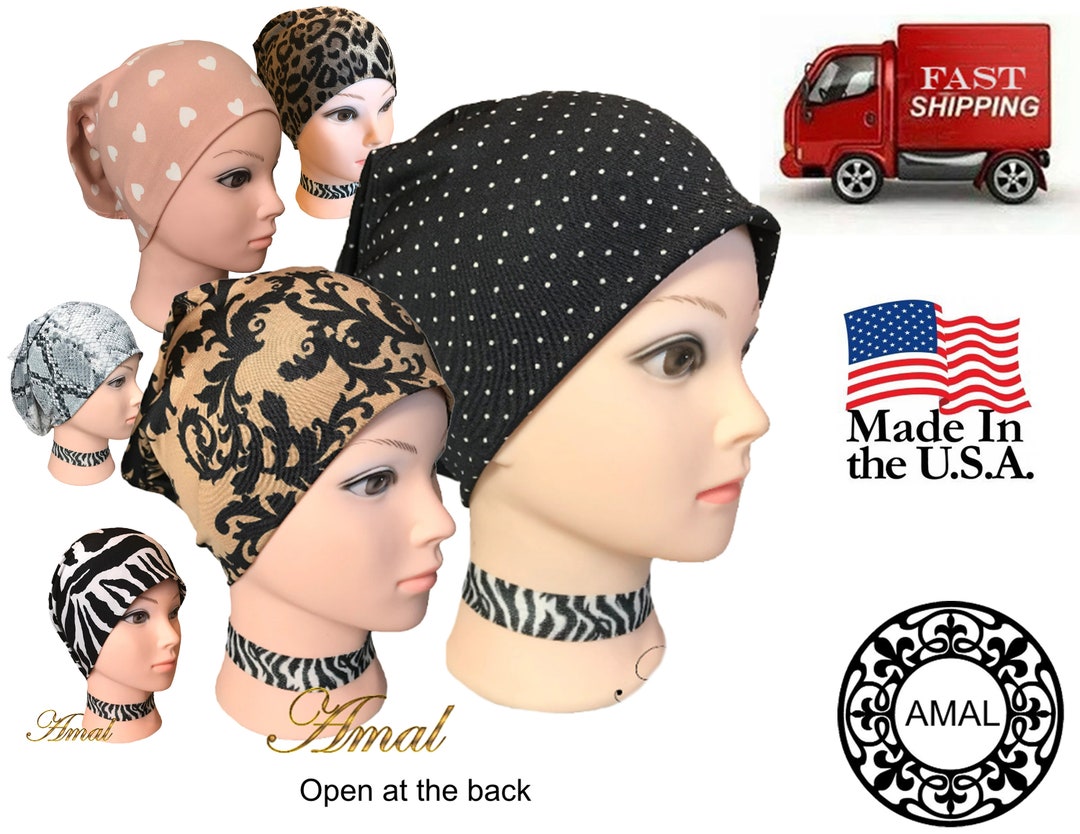 AMAL Muslim Cap for Women Under Scarf, Cotton & Polyester, Islamic ...