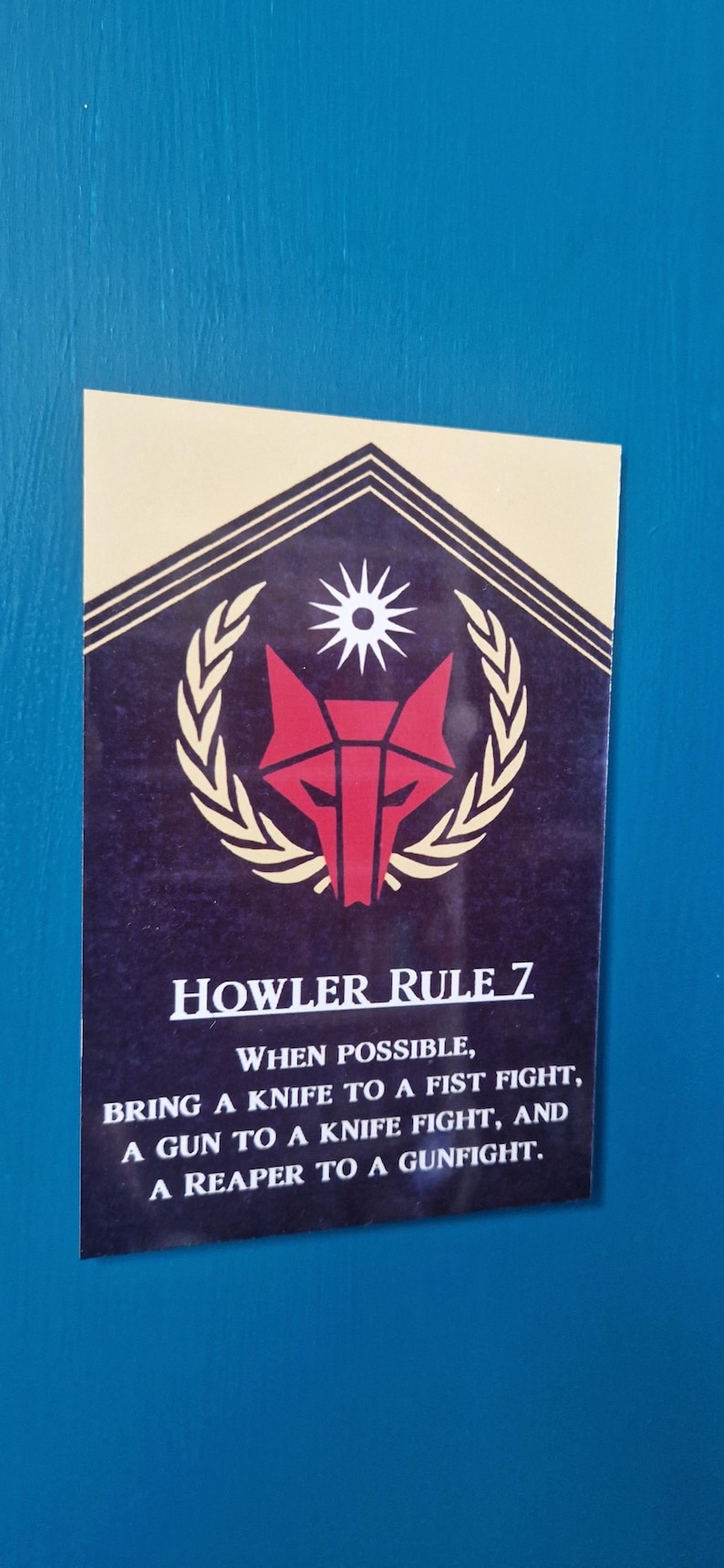 Red Rising Howler Rule 7 Metal Wall Sign (2 Sizes) - Etsy