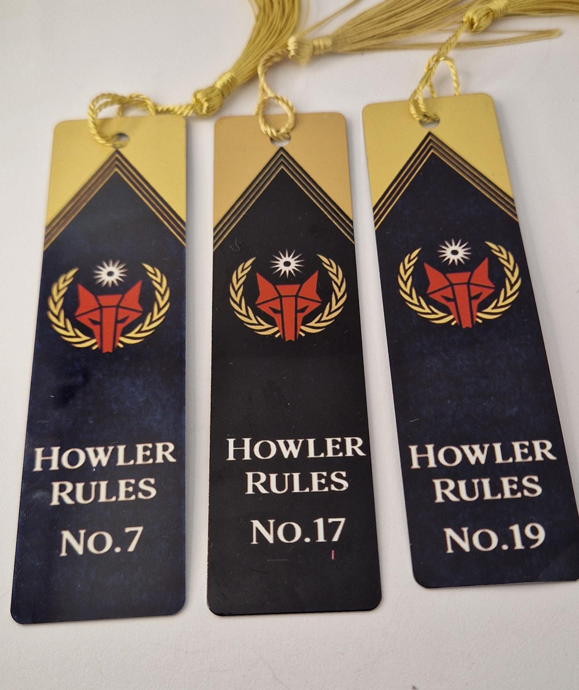 Red Rising Series Metal Bookmark - HOWLER RULES (single Item or as Set ...