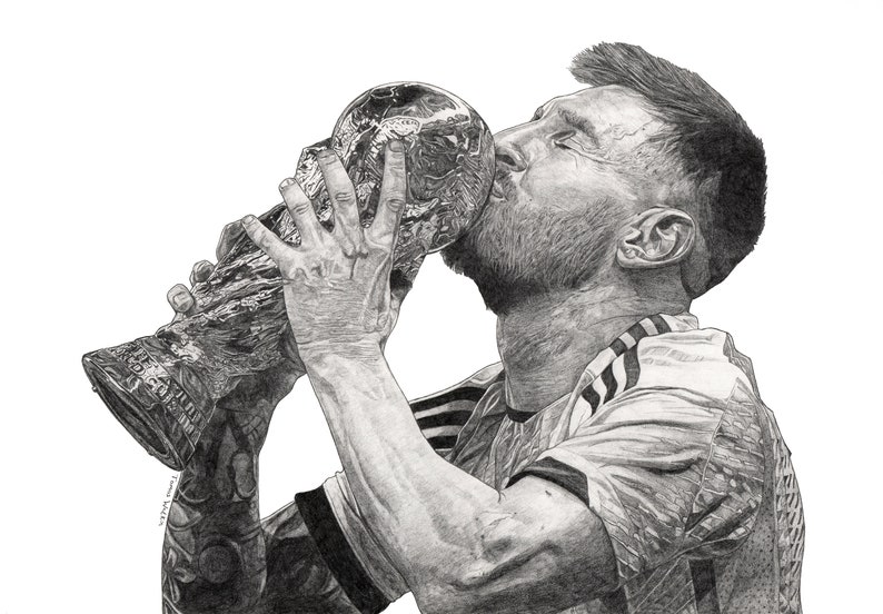 Lionel Messi World Cup Winner Print A5/A4/A3 - Etsy