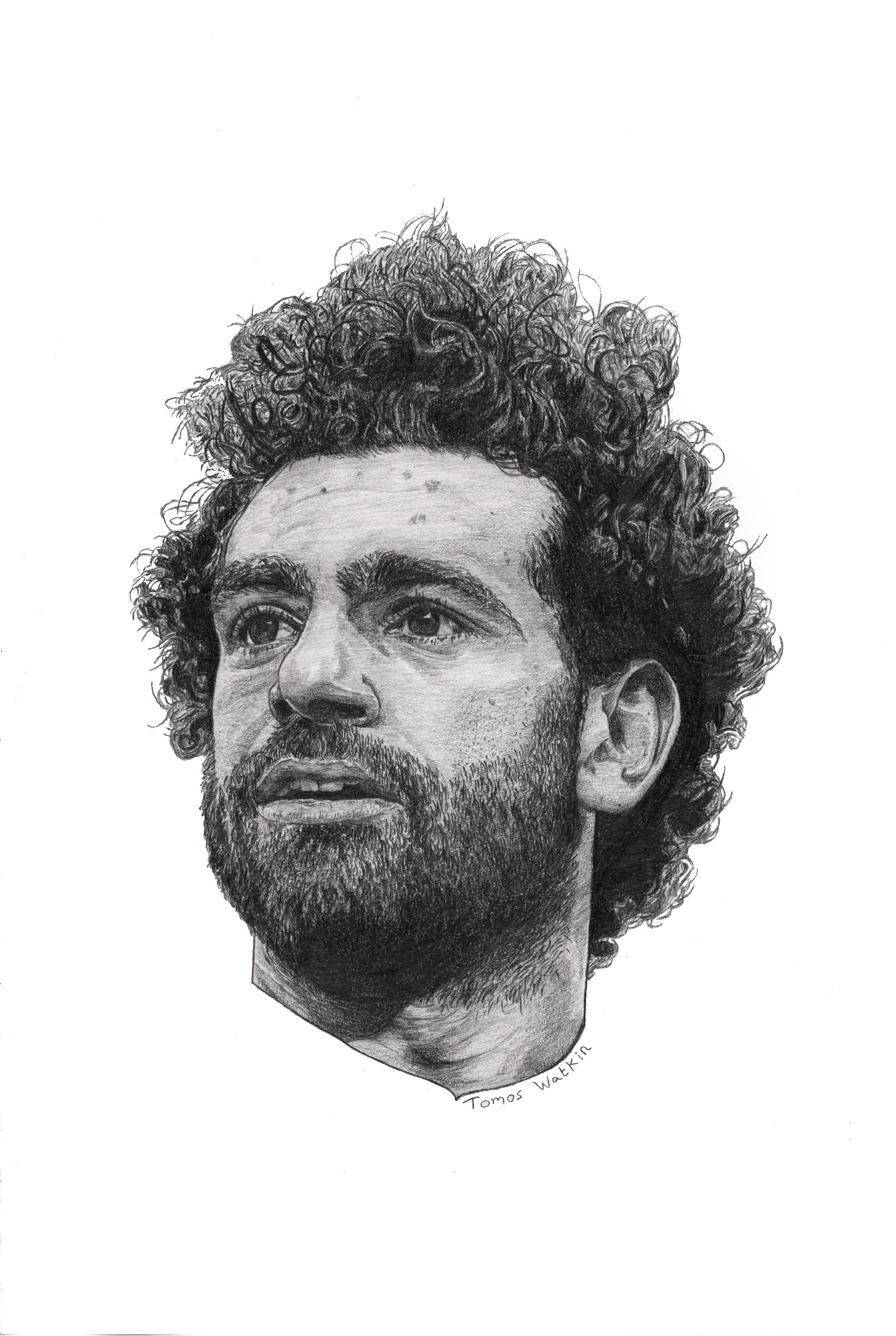 Mohamed Salah Portrait Print A5/A4 - Etsy