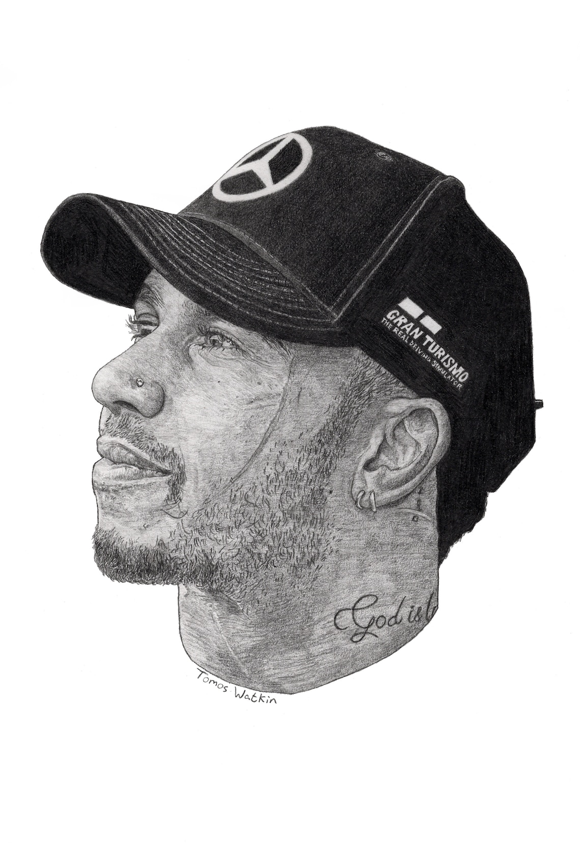 Lewis Hamilton Portrait Print A5/A4 - Etsy