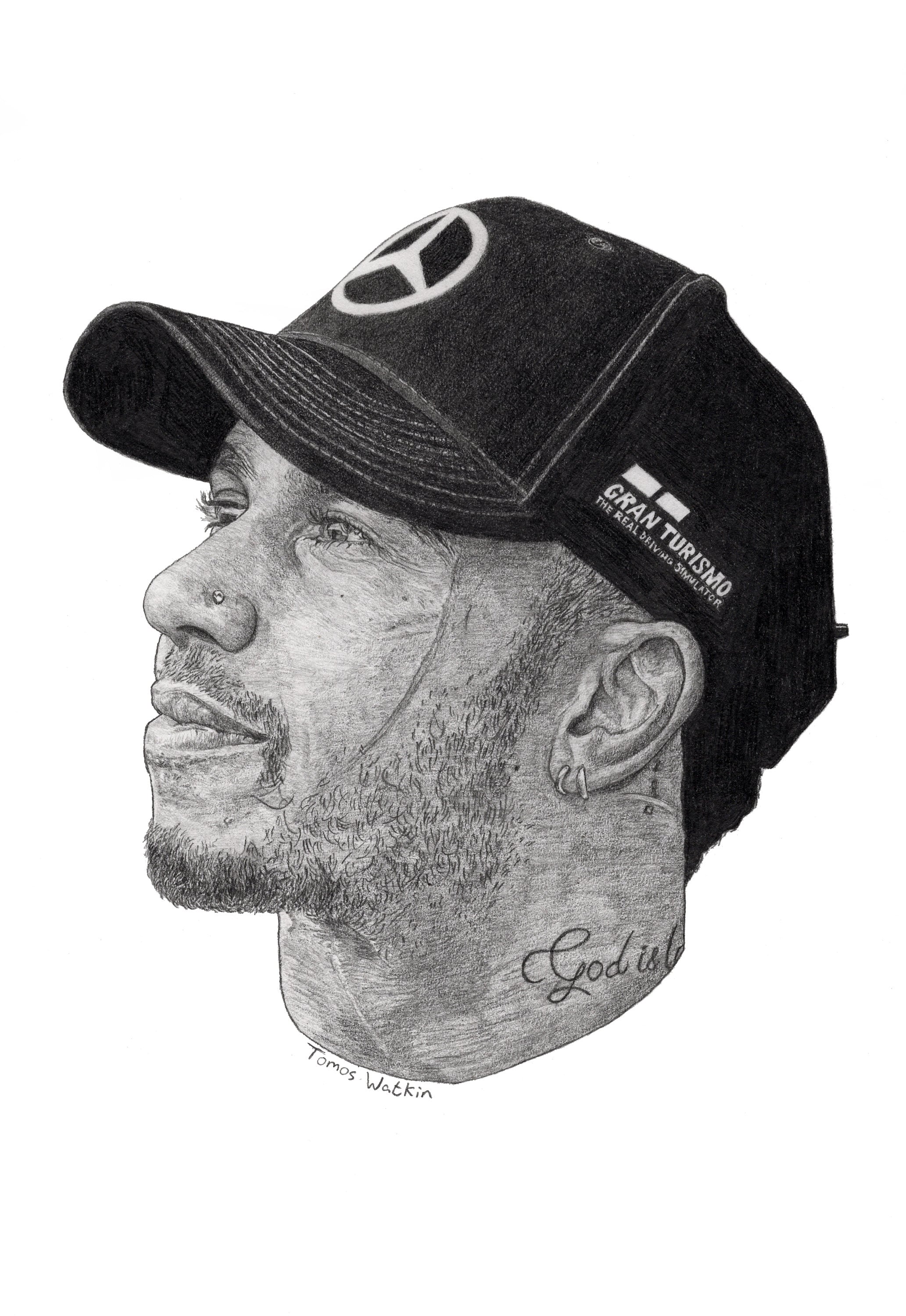Lewis Hamilton Portrait Print A5/A4 - Etsy