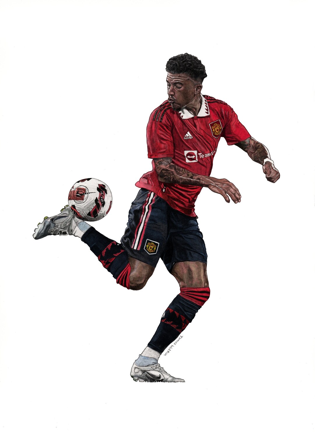 Jadon Sancho Portrait A5/A4/A3 - Etsy