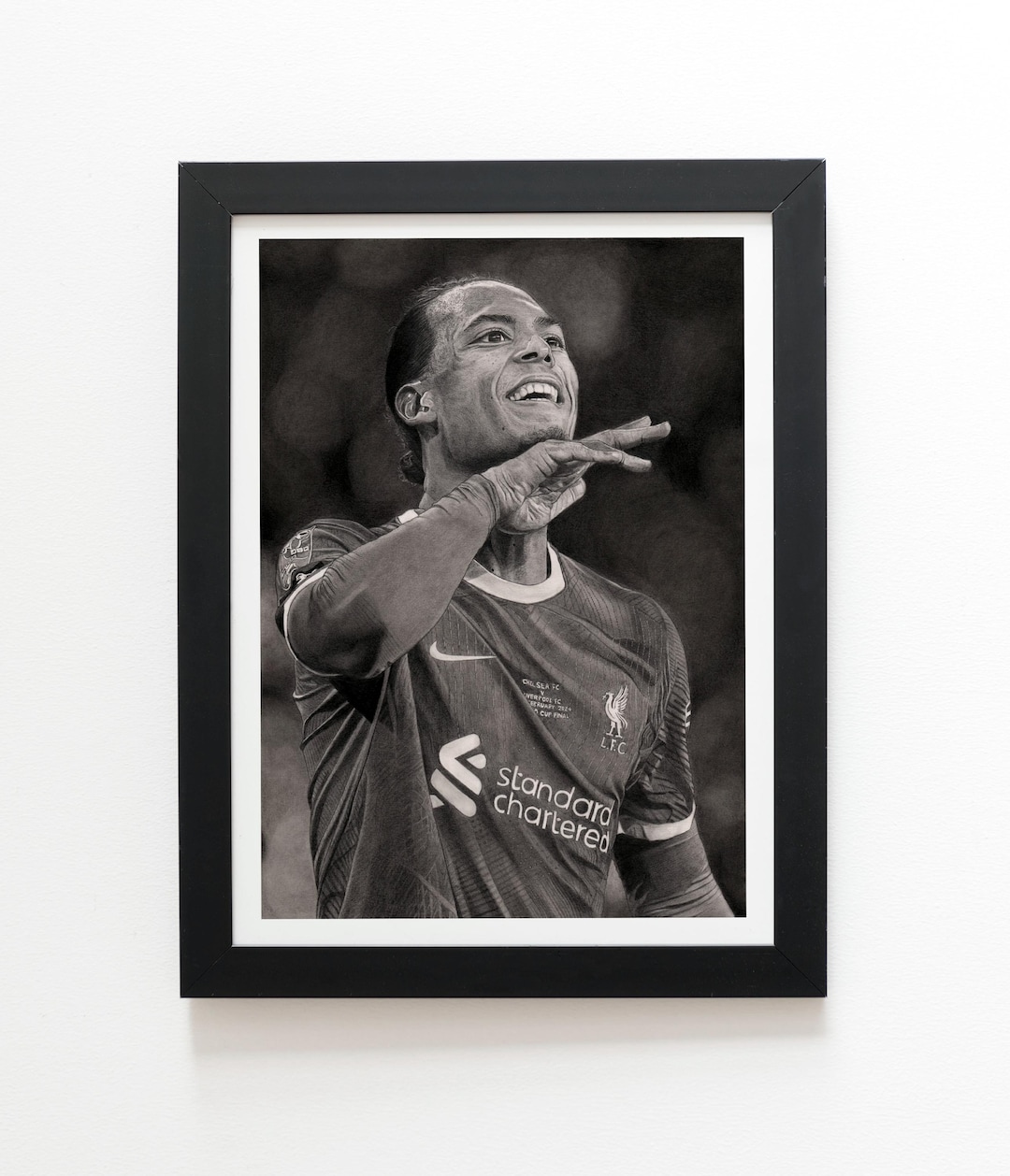 Virgil Van Dijk Pencil Portrait Print A4/A3 - Etsy