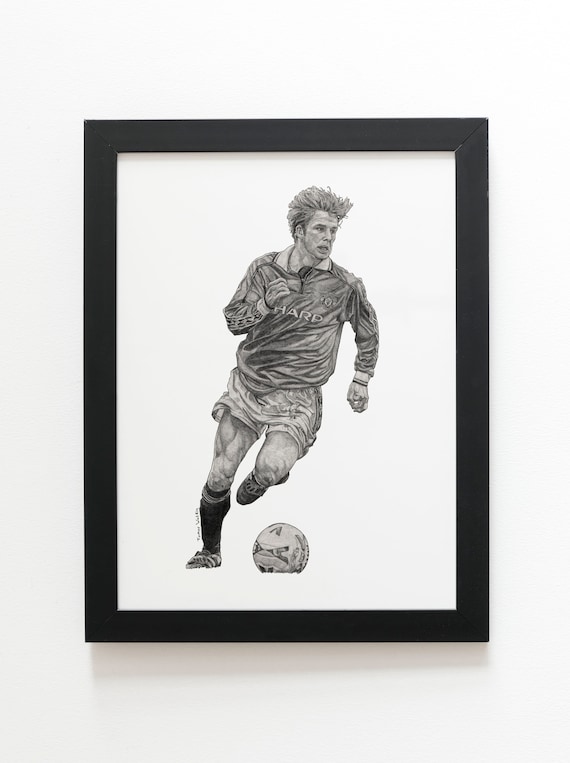 David Beckham Soccer Black And White