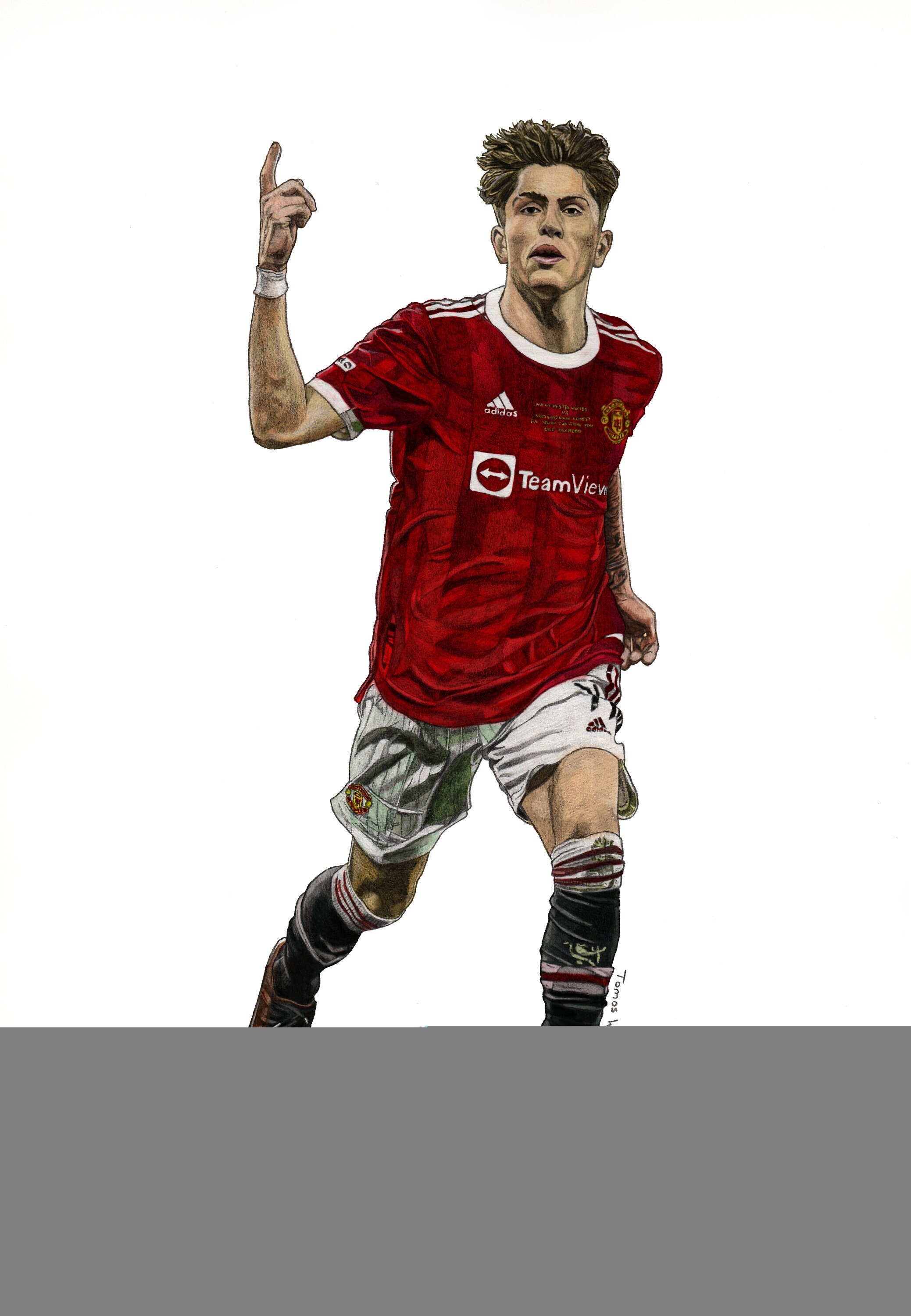 Alejandro Garnacho Print A5/A4/A3 - Etsy UK