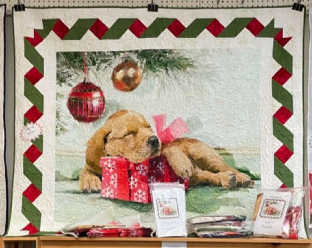 Sleepy Pup Quilt Kit All Wrapped Up 60 X 52 - Etsy