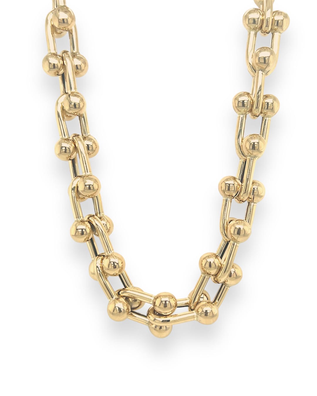 14k Hardwire Paperclip Chain / 14K Gold Paperclip Necklace / Paperclip ...