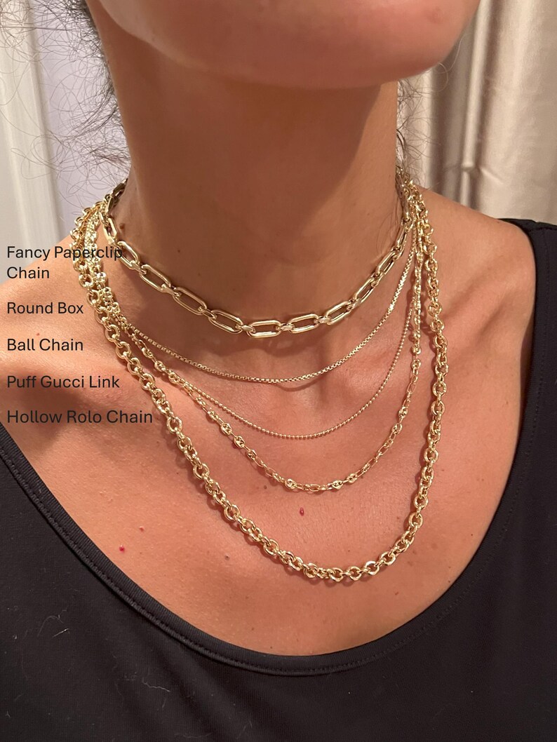 14K Solid Gold Ball Chain Necklace: Italian Bead Chain - Etsy