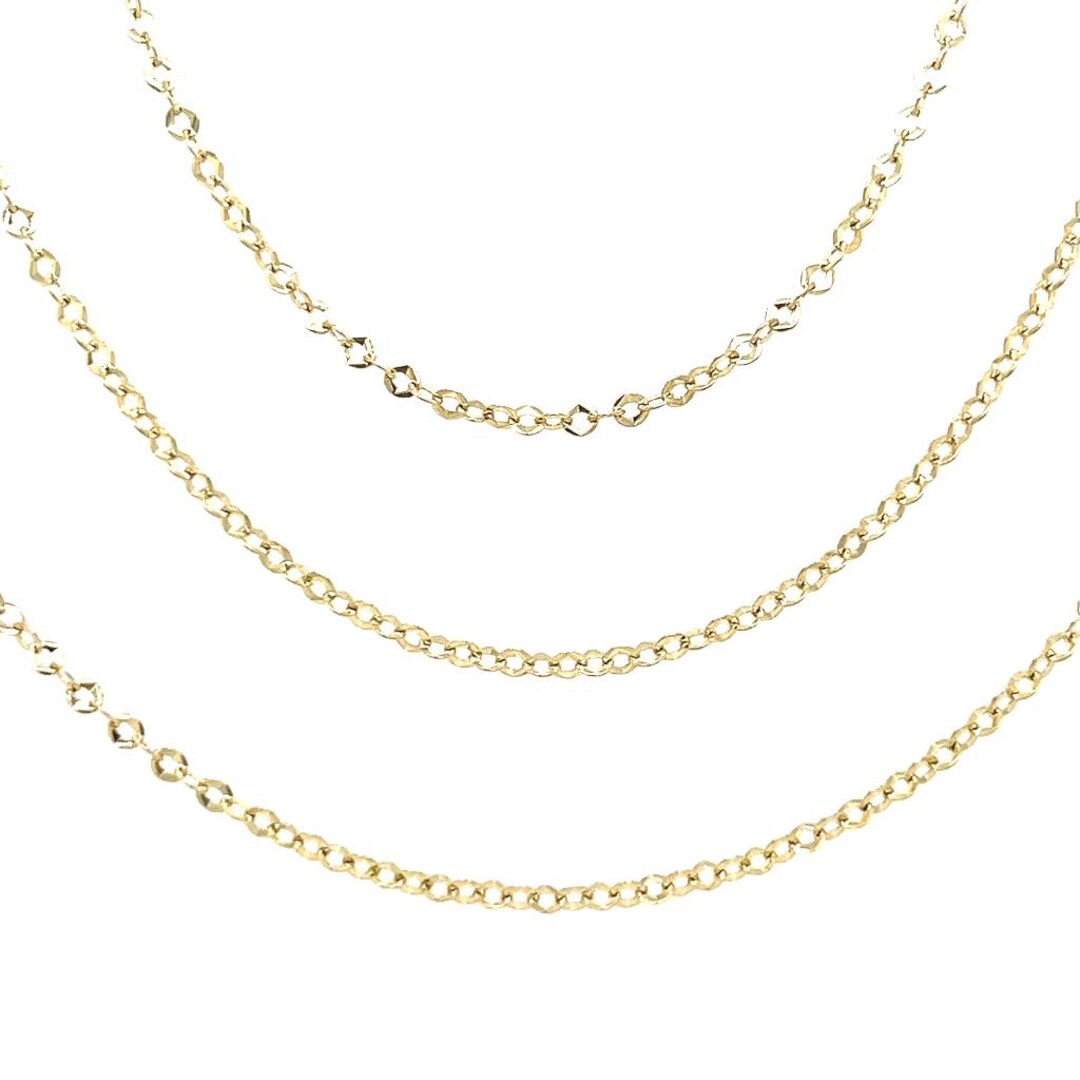 14K Gold Spark Link Chain / Spark Chain / Trendy 14k Spark Link Chain ...