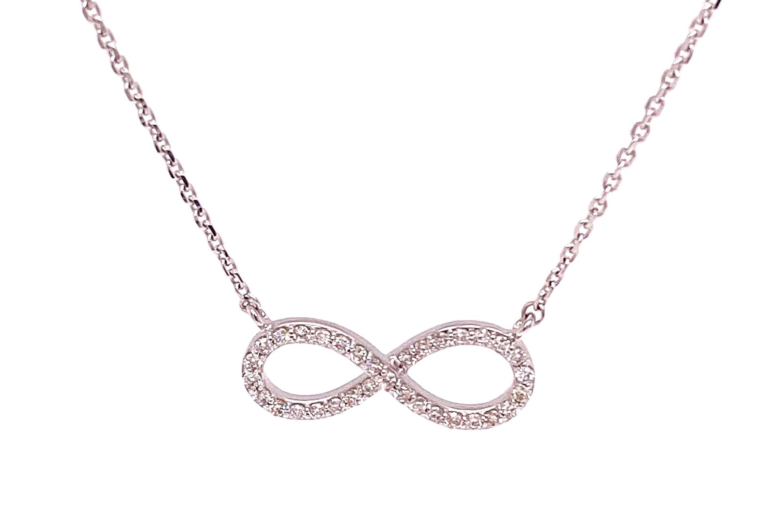 Diamond Infinity Symbol Necklace 18k White Gold with 18k - Etsy