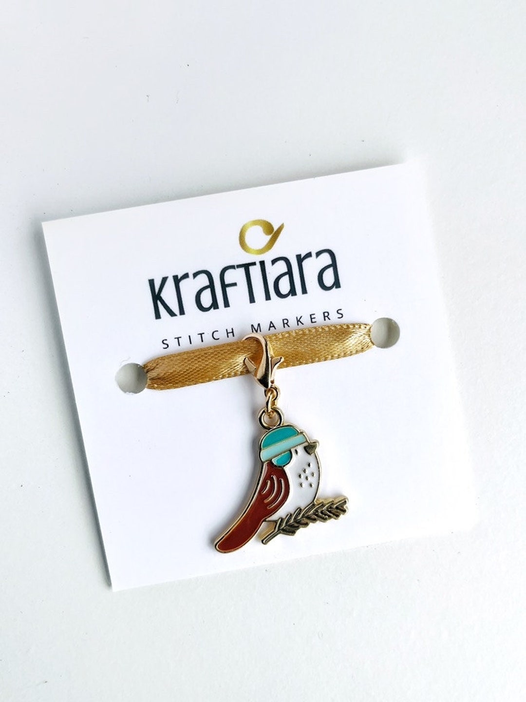 Bird Stitch Markers, Winter Stitch Markers, Bird in a Hat Progress ...