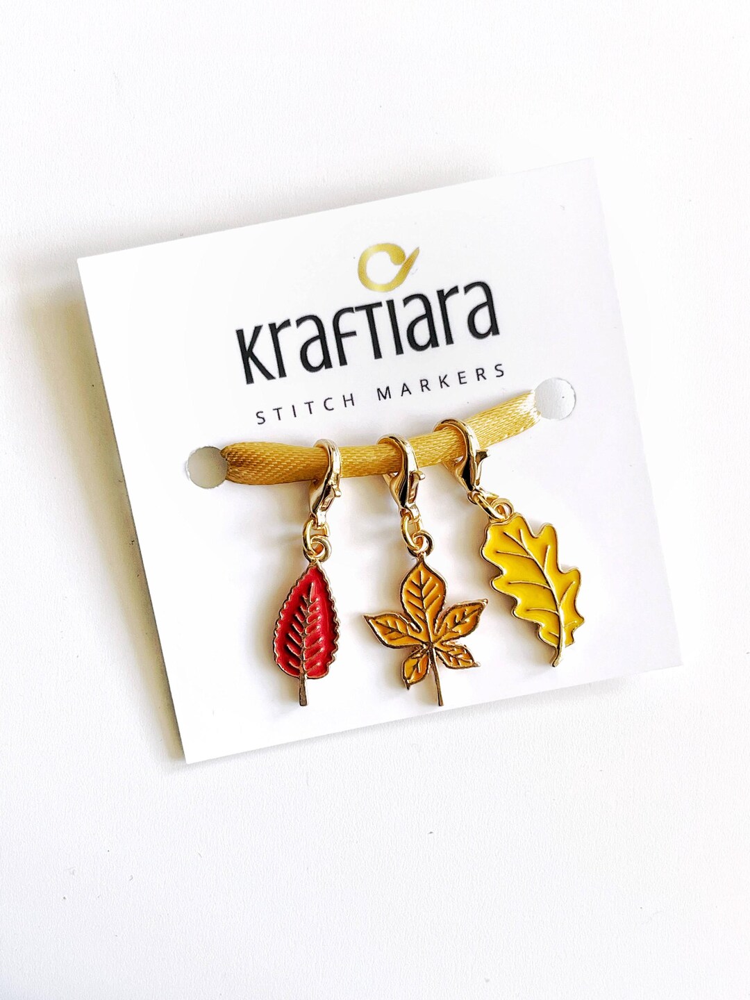 Colorful Fall Leaves Stitch Markers, Leaves Progress Keepers for ...