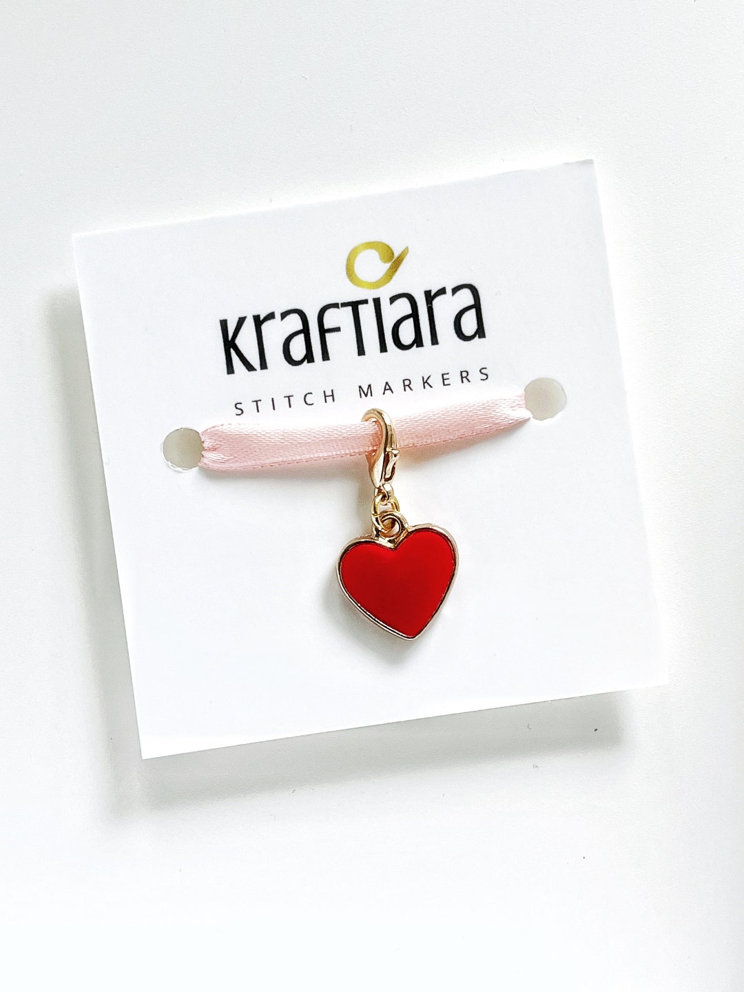 Big Red Heart Stitch Marker, Valentine's Day Crochet and Knitting ...