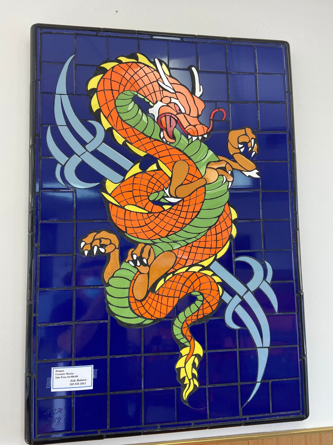 Dragon Mosaic Tile Art - Etsy