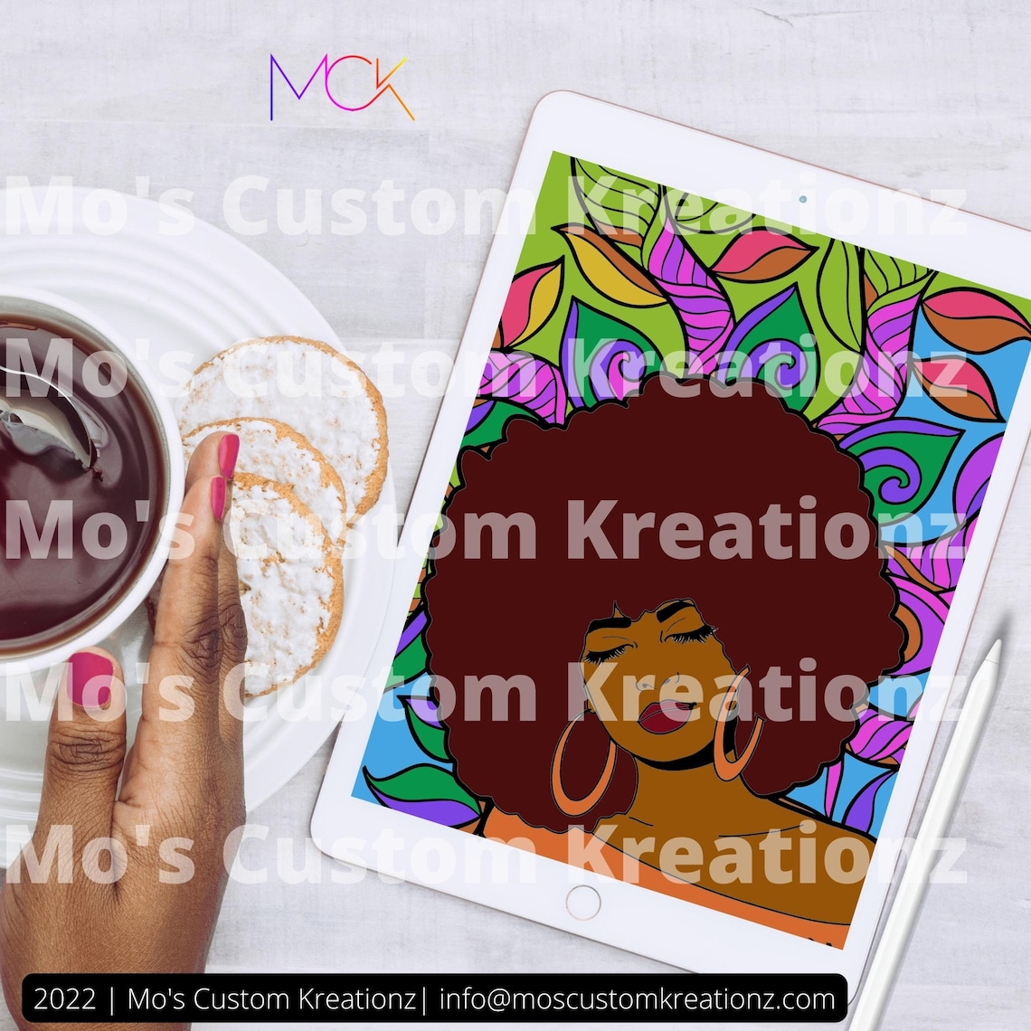 Afro Love | Printable Coloring Page | Adult Coloring Page | Printable ...