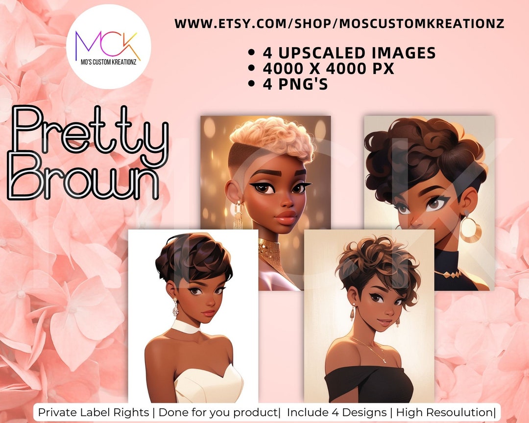 Pretty Brown| High Resolution Ai Art | PLR Art | Private Rights License ...