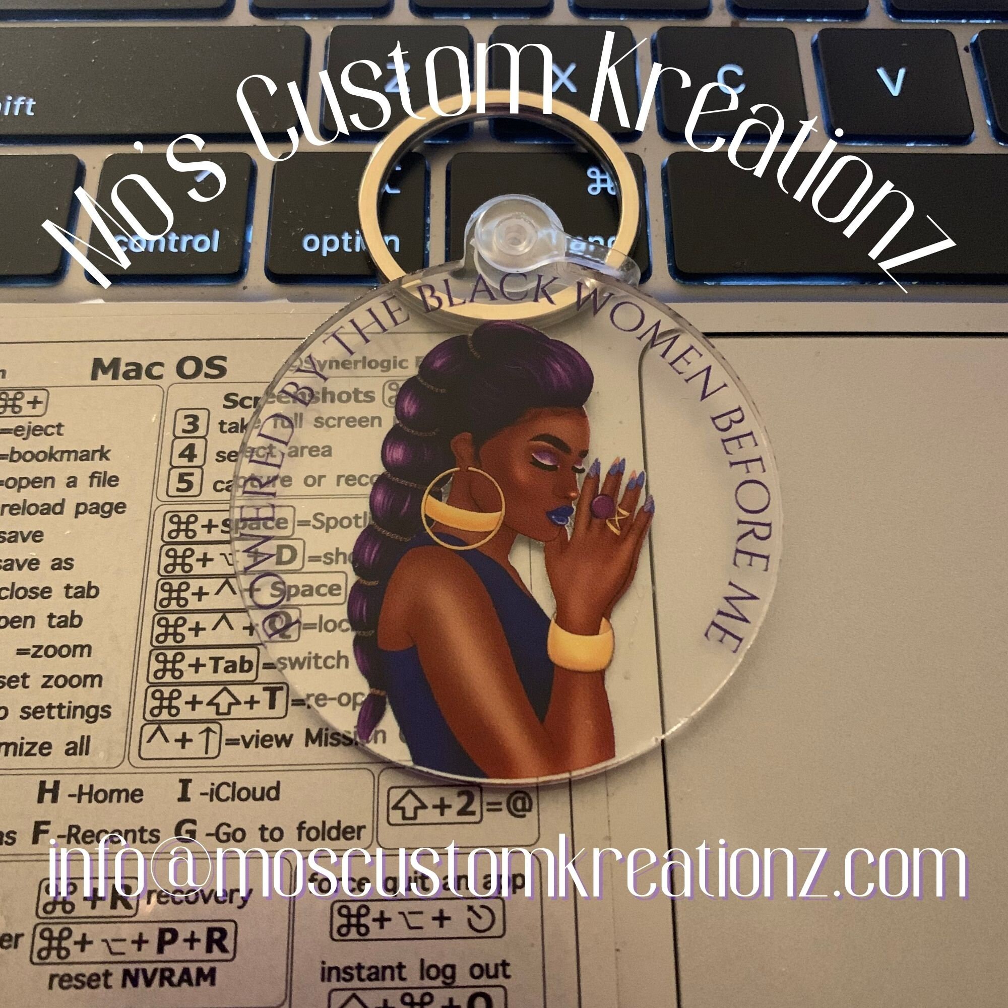 Powered by the Black Women Before Me Key Chain, Acrylic Key Chain, - Etsy