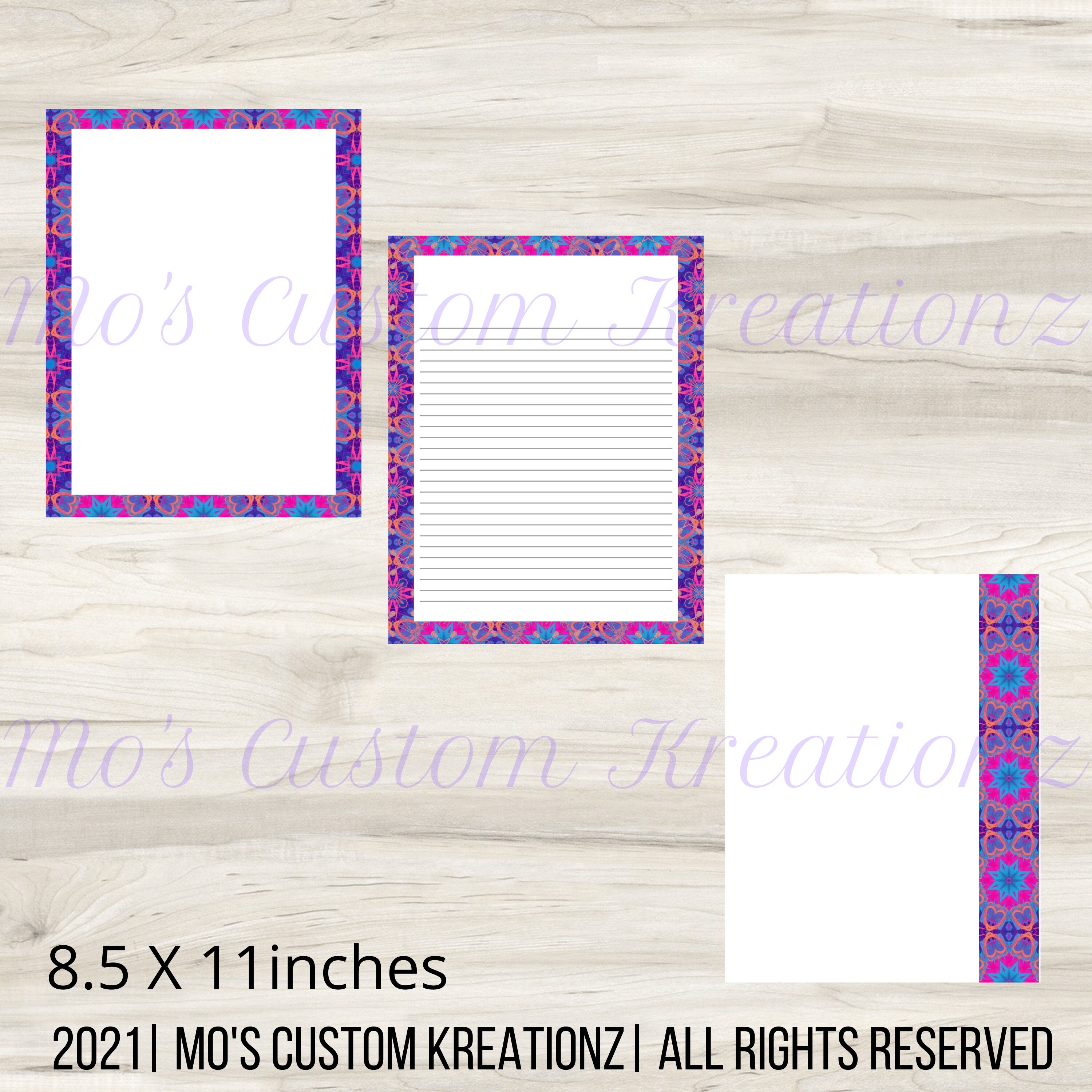Graffiti Inspired Writing Paper | Printable Stationery Paper | Digital ...