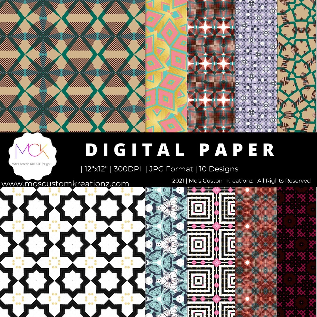 Mix N Match Digital Download Paper, Journal, Scrapbooking, Notebook - Etsy