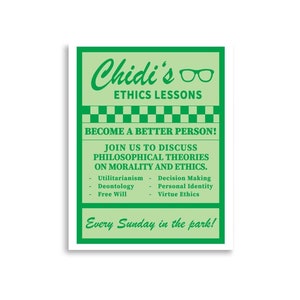 Chidi's Ethics Lessons the Good Place Poster - Etsy