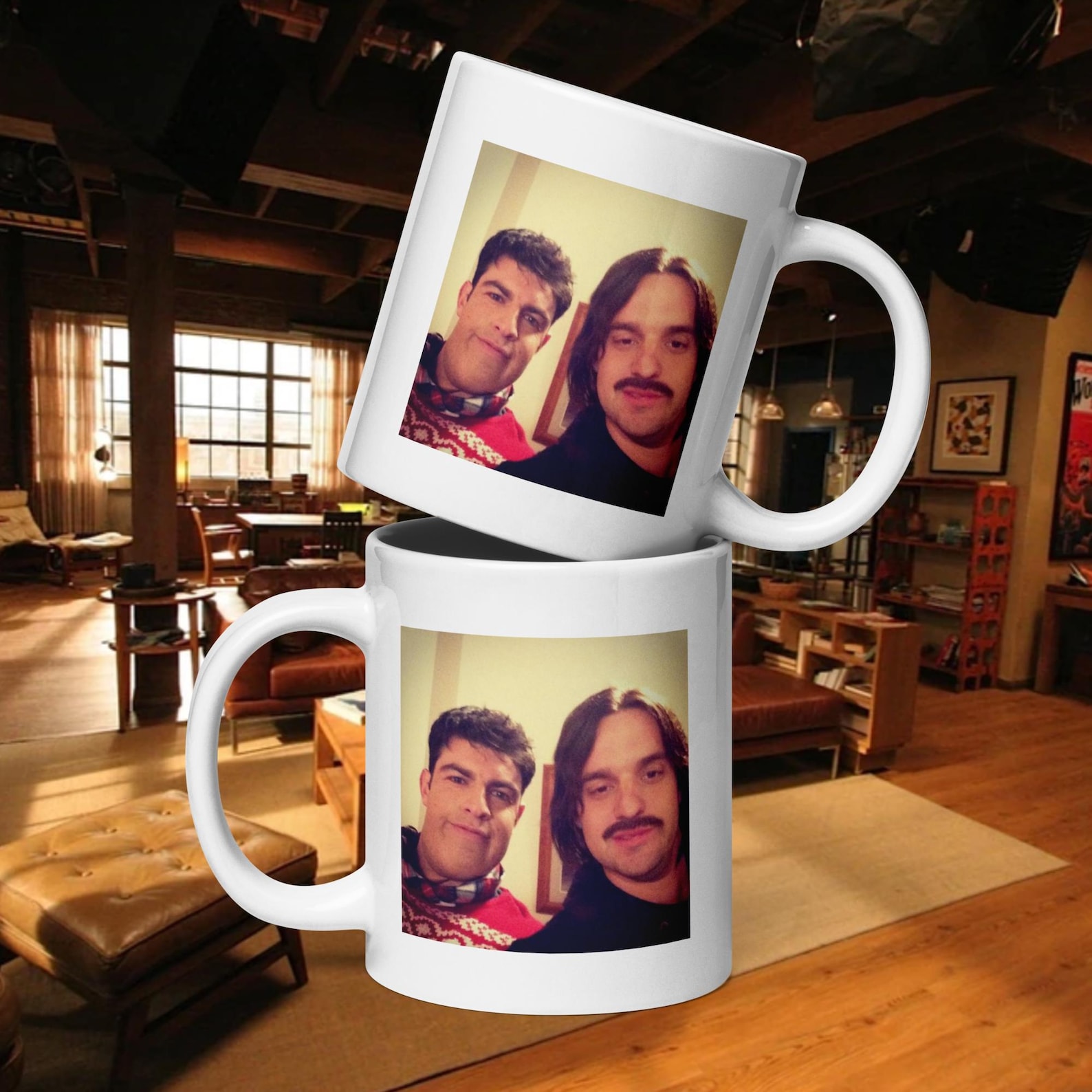 Nick Miller & Schmidt College Selfie New Girl Mug, Gift for New Girls ...