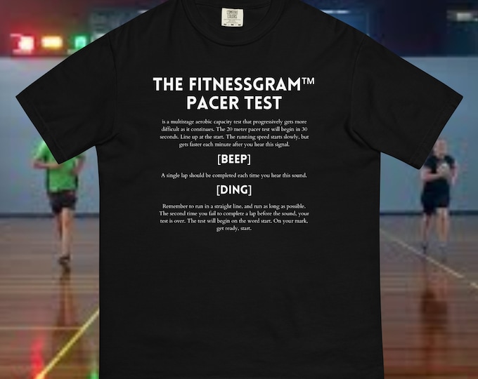 Fitnessgram Pacer Test T-shirt Funny T-shirt Humorous Gym Tee Funny ...