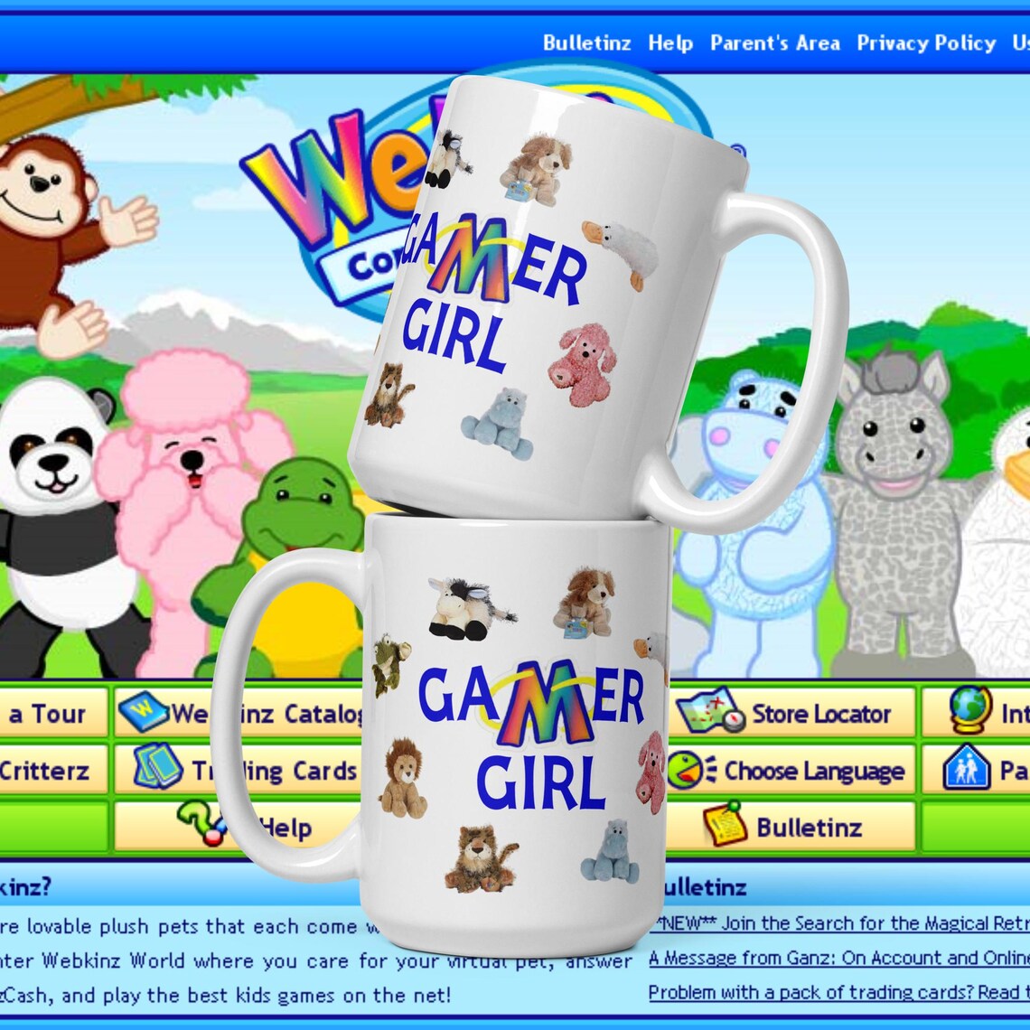 Webkinz Gamer Girl Mug, Gift for Webkinz Fans, Webkinz Game Merchandise ...