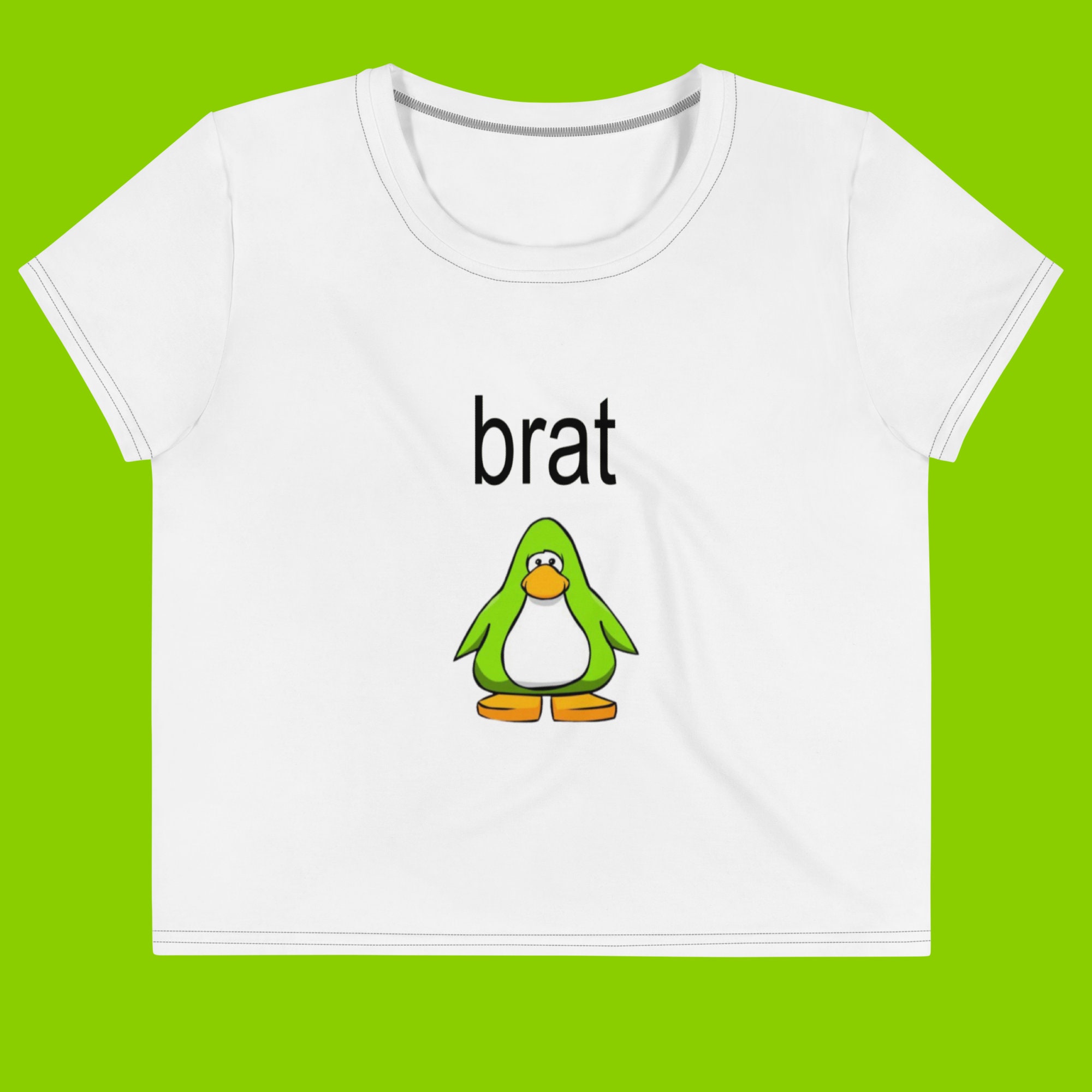 Brat Club Penguin Crop Top, Brat Charli XCX Merch, Gift for Club ...