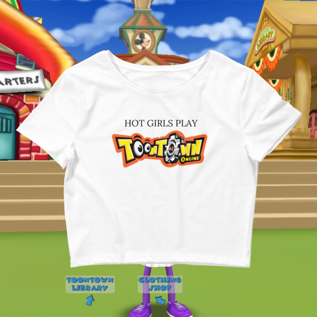 Hot Girls Play Toontown Crop Top, Gift for Toontown Rewritten Fans ...