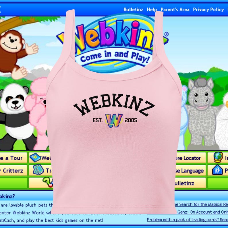 Webkinz Est. 2005 Ribbed Tank Top, Webkinz Merchandise, Nostalgic Game ...