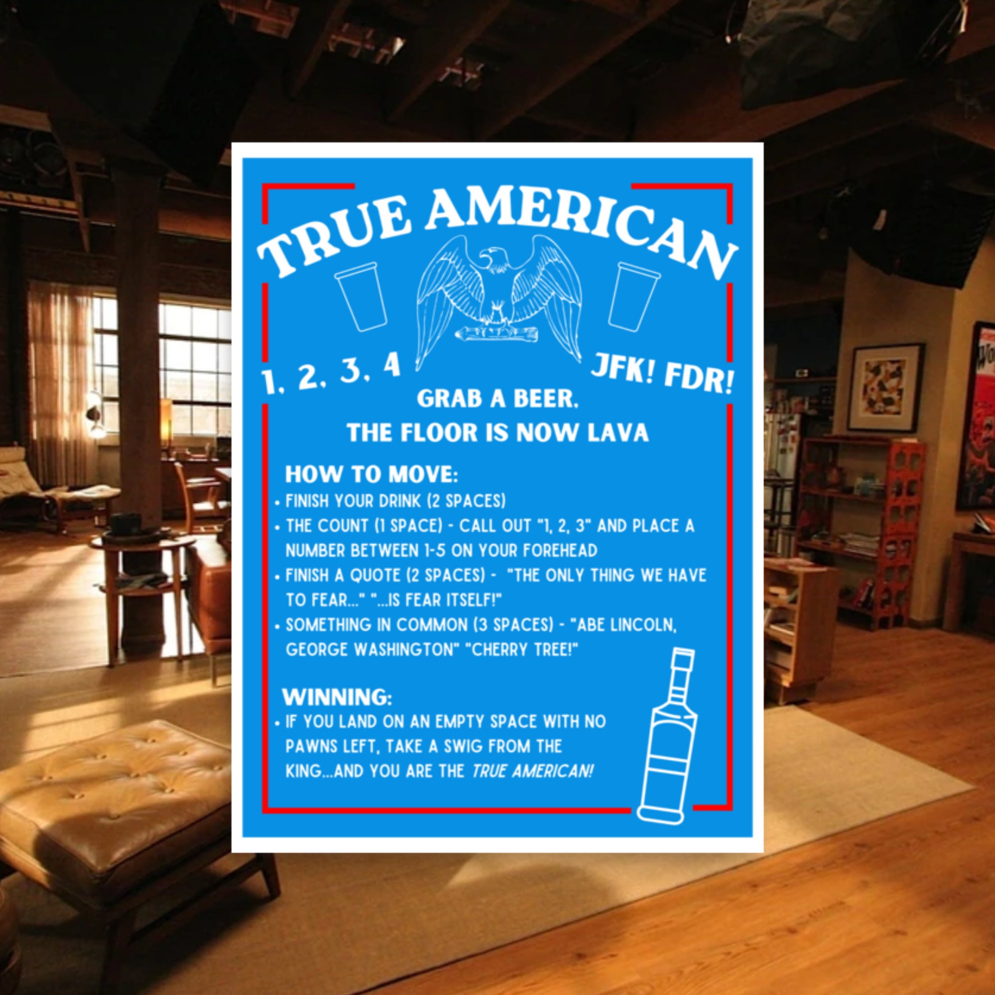 True American Rules New Girl Poster DIGITAL DOWNLOAD PRINT - Etsy