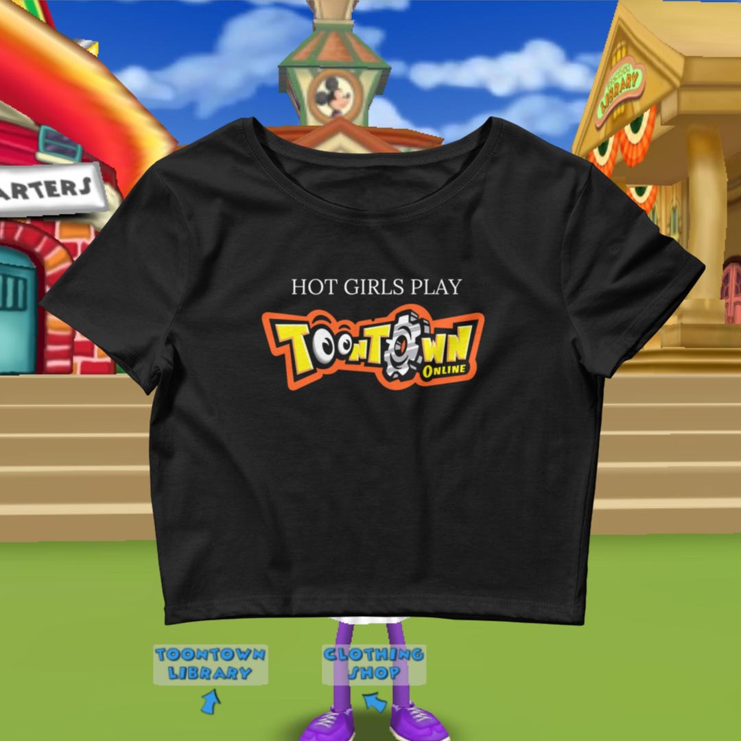 Hot Girls Play Toontown Crop Top, Gift for Toontown Rewritten Fans ...