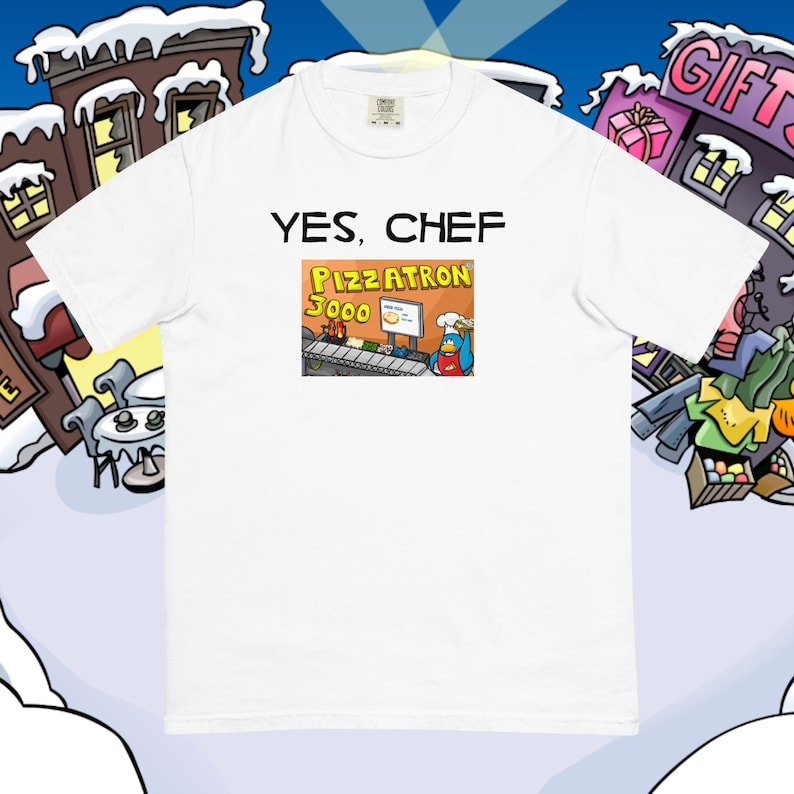 YES CHEF Pizzatron 3000 Club Penguin Pizza Game T-shirt - Etsy