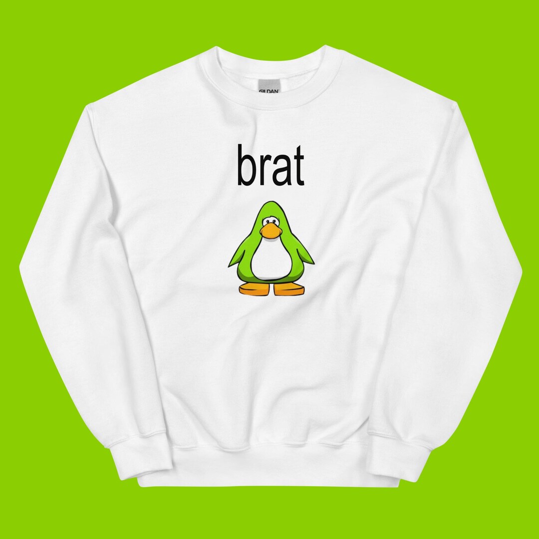 Brat Charli XCX Club Penguin Sweatshirt, Gifts for Club Penguin Fans ...