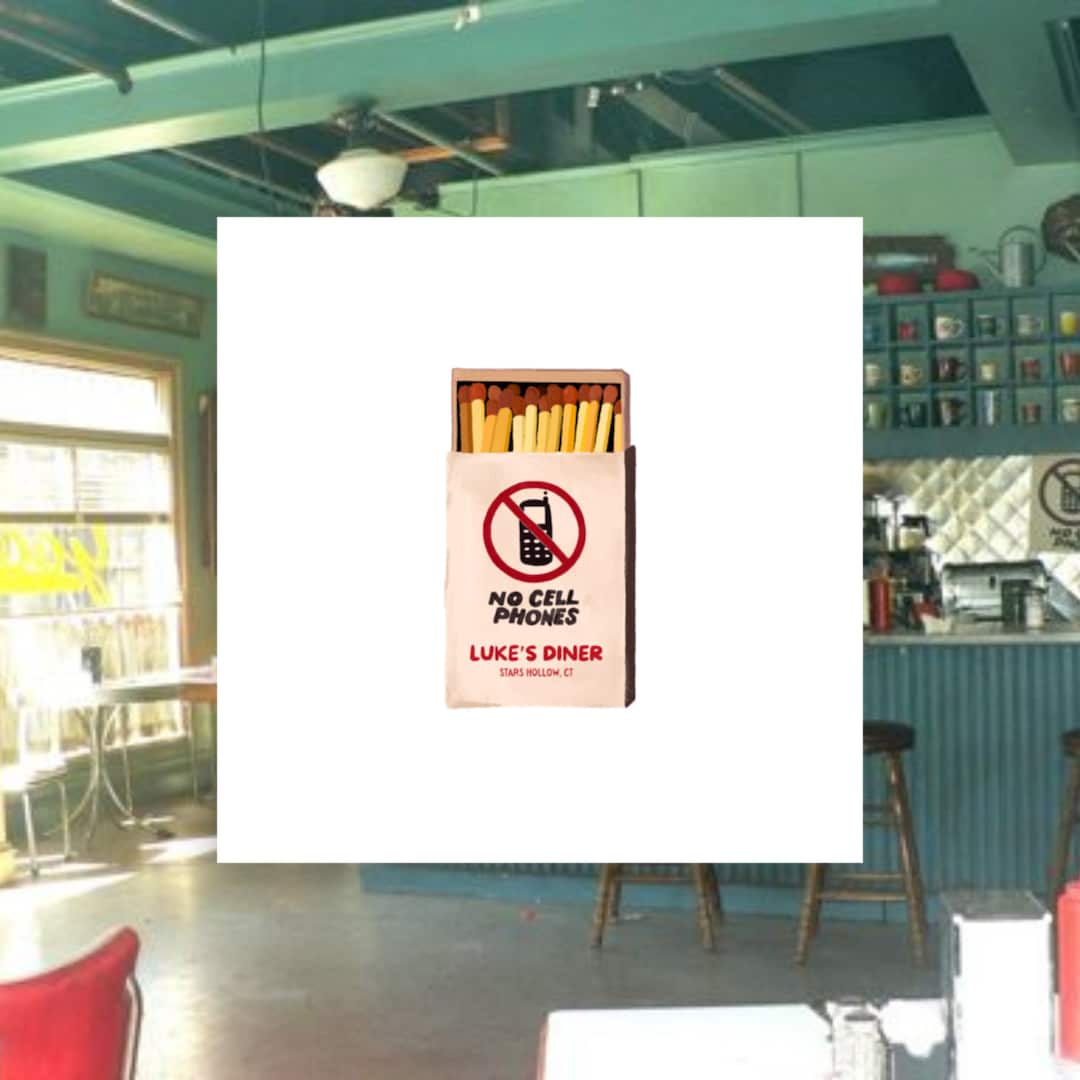 No Cell Phones Luke's Diner Stars Hollow Gilmore Girls Inspired ...