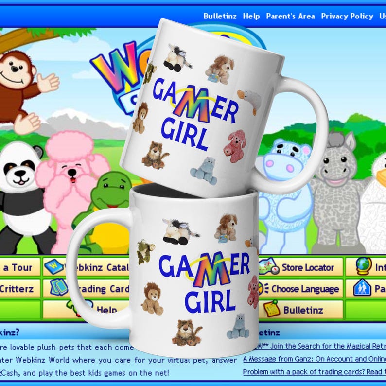 Webkinz Gamer Girl Mug, Gift for Webkinz Fans, Webkinz Game Merchandise ...