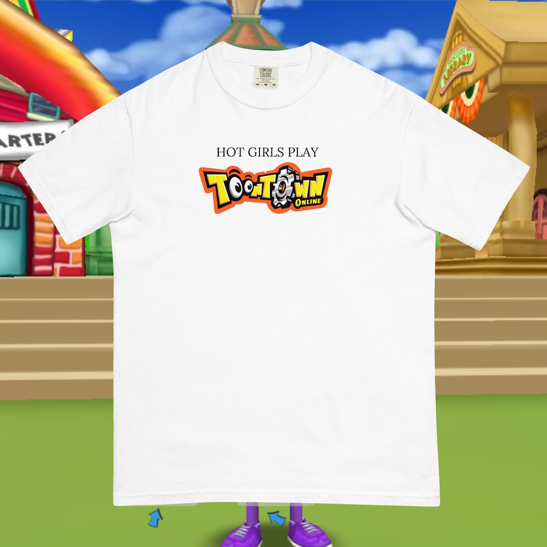 Hot Girls Play Toontown T-shirt, Toontown Online Apparel, Toontown Fan ...