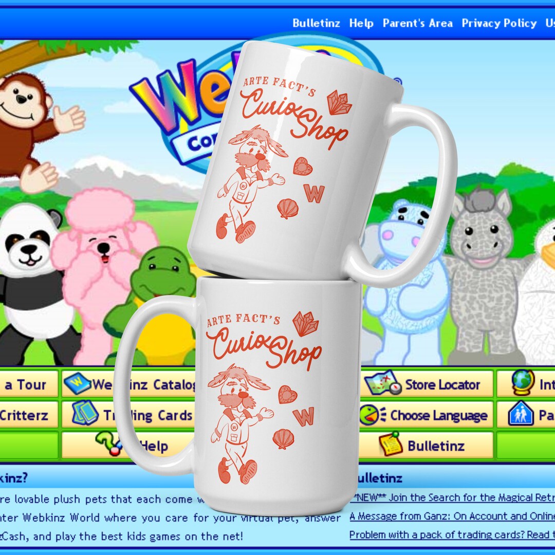 Arte Fact's Curio Shop Vintage Mascot Inspired Webkinz Mug - Etsy