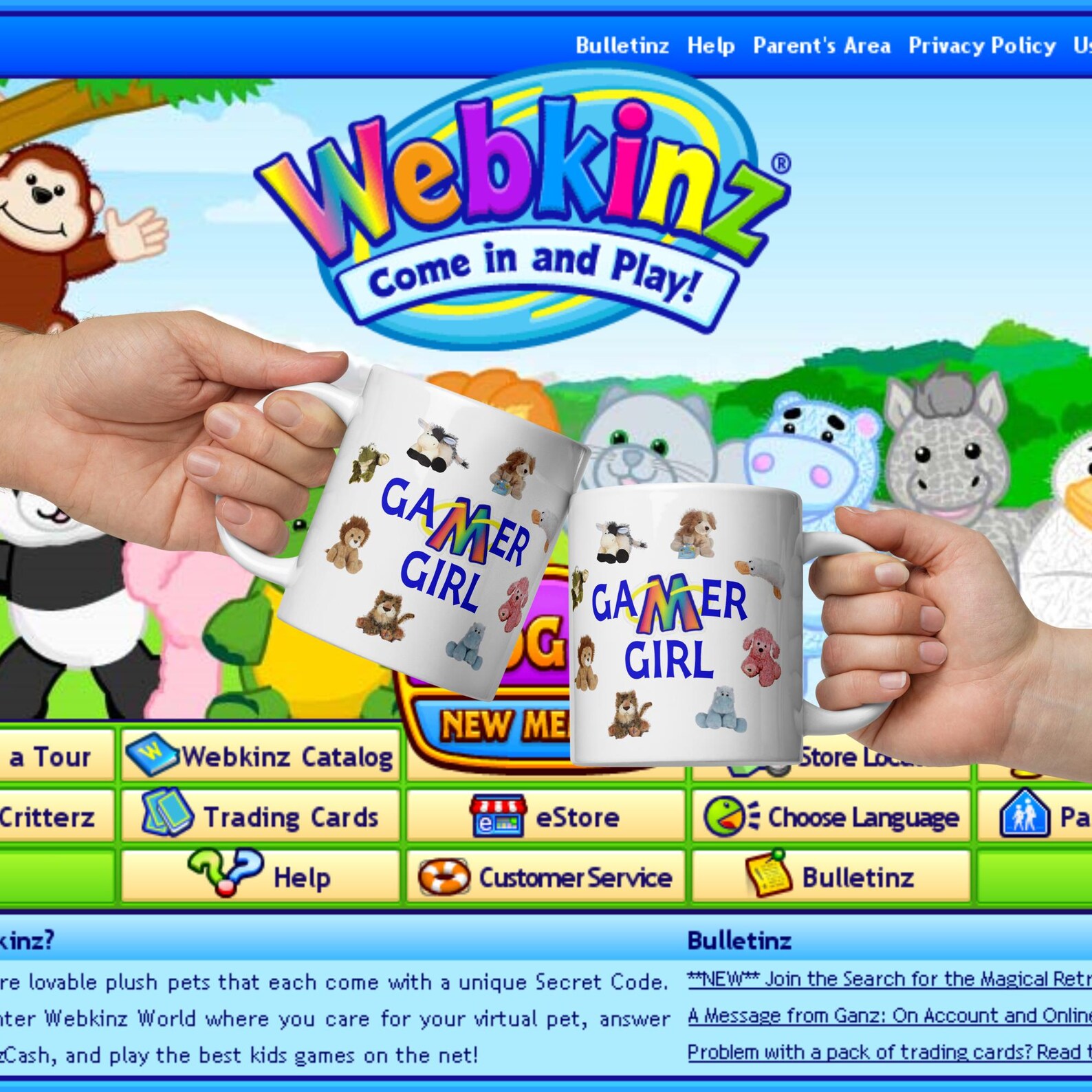 Webkinz Gamer Girl Mug, Gift for Webkinz Fans, Webkinz Game Merchandise ...