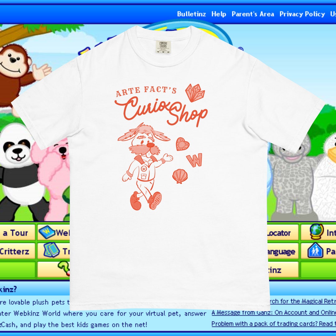 Arte Fact's Curio Shop Vintage Mascot Inspired Webkinz T-shirt - Etsy